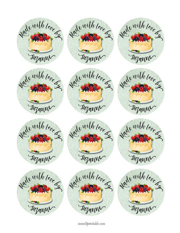 Bakery Box Sticker Personalized Baking Sticker Baking | Etsy