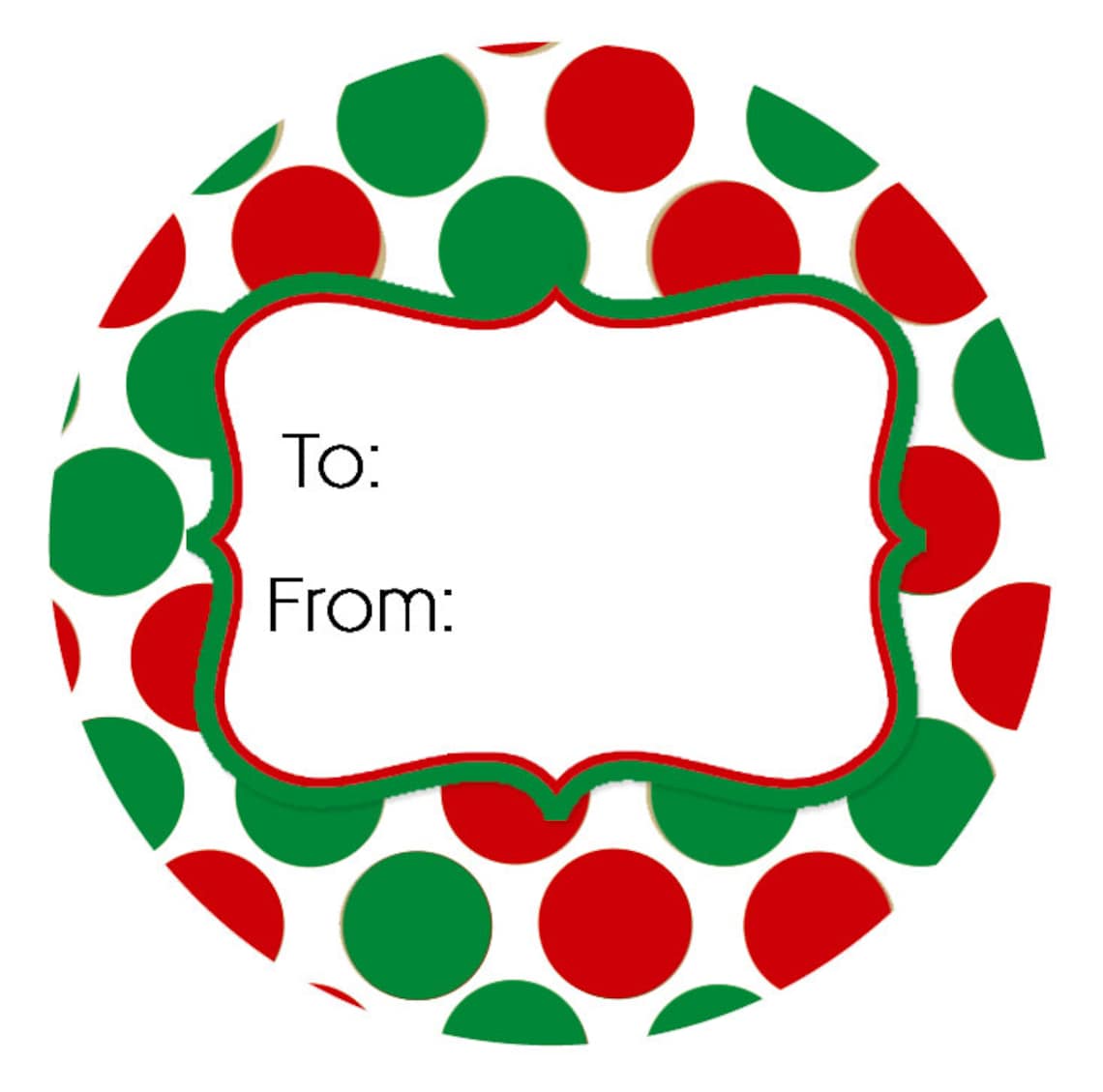 Christmas Stickers Christmas Gift Tag Holiday Gift Label To | Etsy