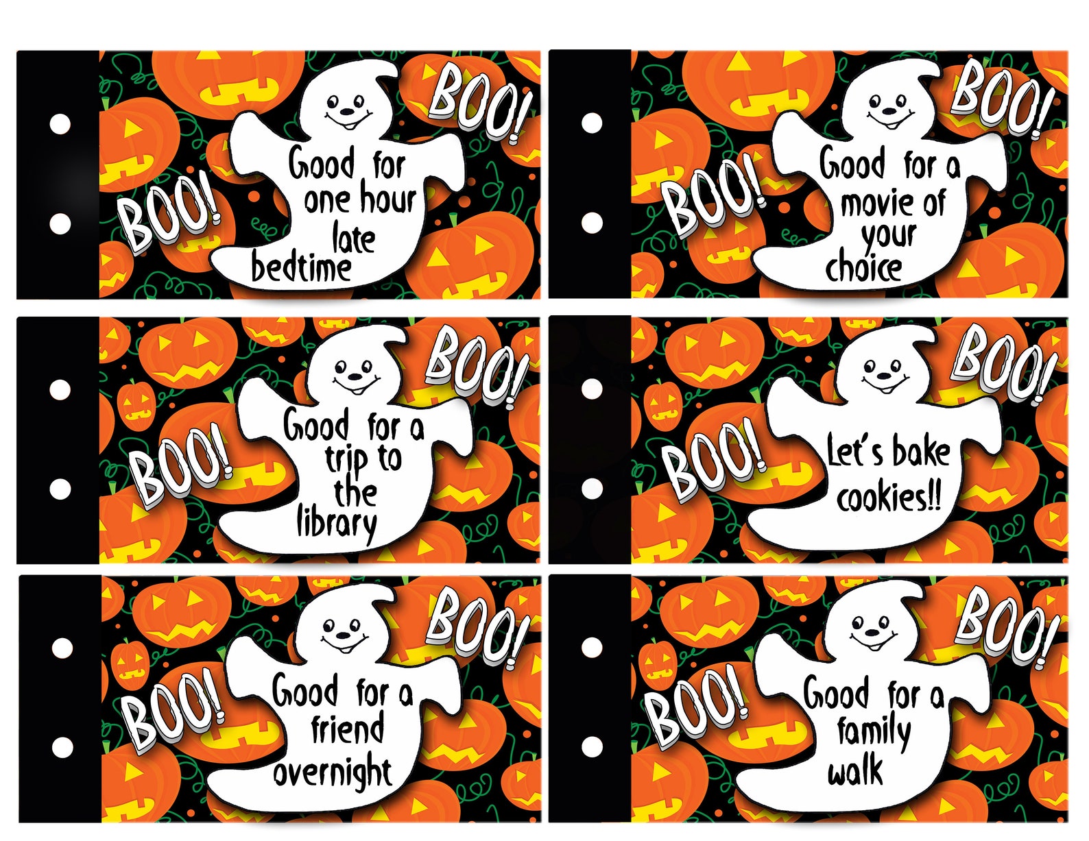 Halloween Coupon Book Printable Kids Coupon Book Printable - Etsy UK