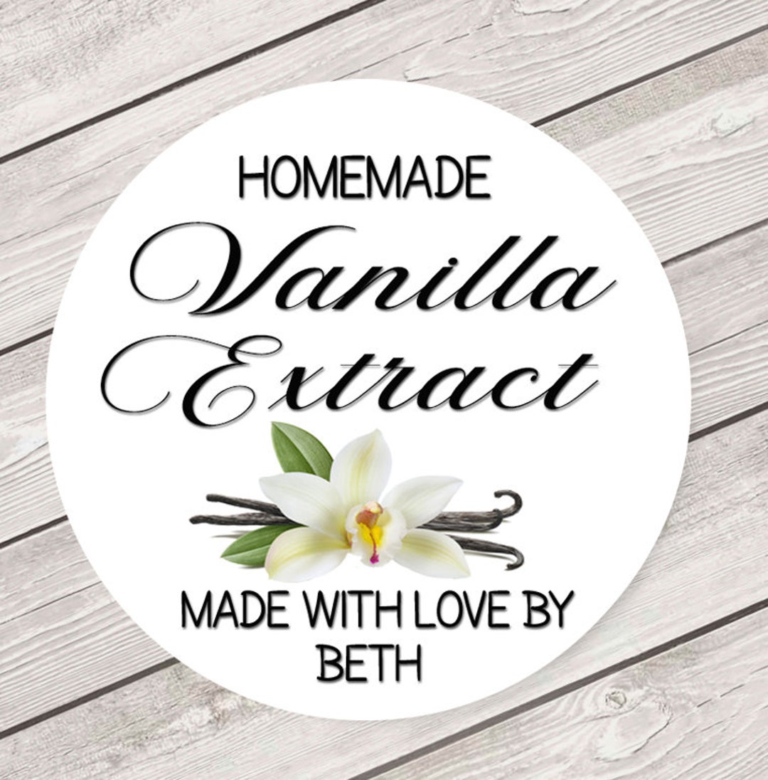 Vanilla Labels, Vanilla Sugar Labels, Personalized Vanilla Extract ...