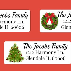 Christmas Address Label, Return Address Label, Christmas Envelope Seal ...