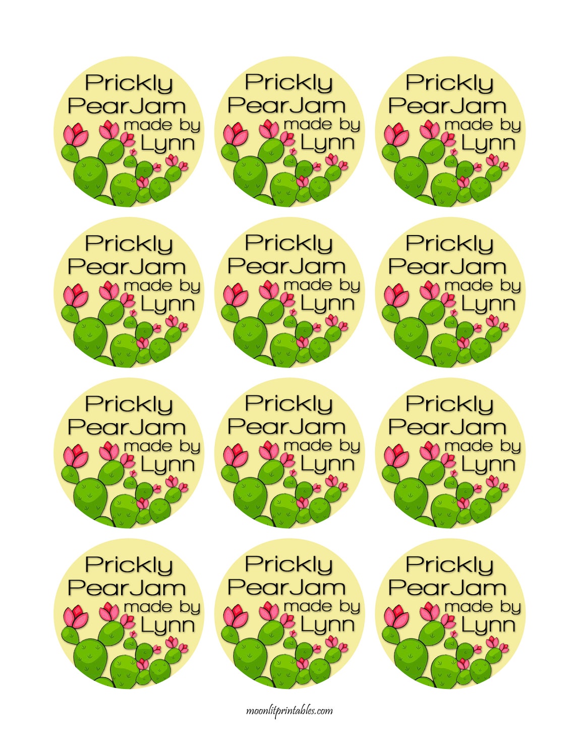 Canning Labels Prickly Pear Jam Label Mason Jar Label - Etsy