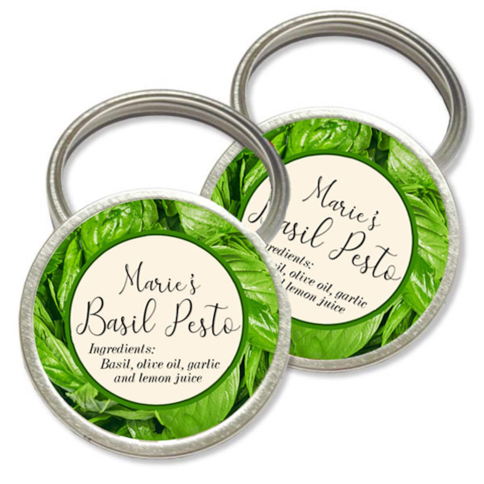 Canning Labels Basil Pesto Sauce Custom Food Label Homemade | Etsy Canada