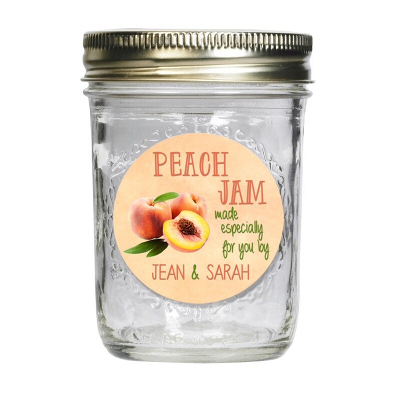 Canning Labels Mason Jar Labels Peach Jam Homemade Jam | Etsy
