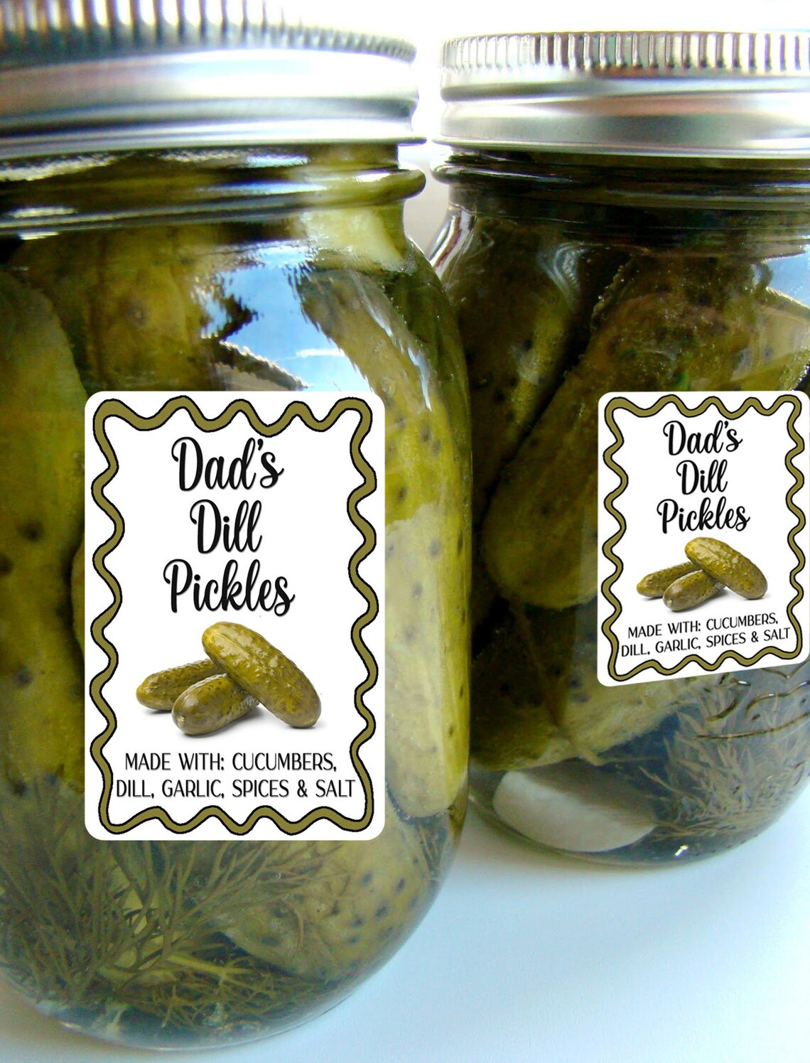 Dill Pickle Label, Bread and Butter Pickle Stickers, Pickle Gifts ...
