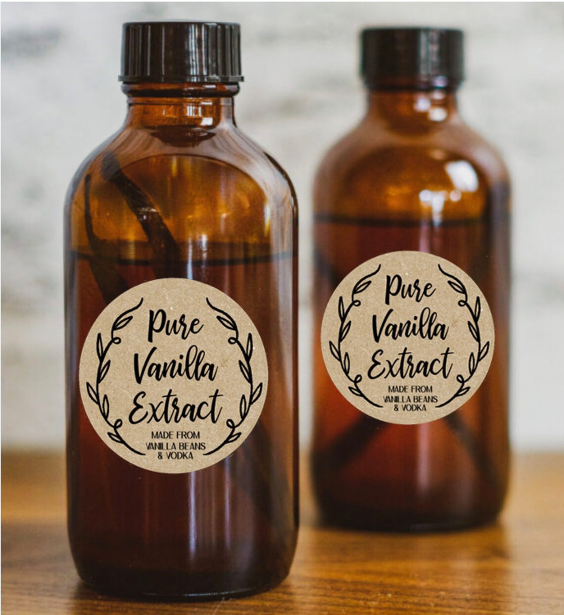 Vanilla Labels Vanilla Bottle Labels Vanilla Extract Labels - Etsy