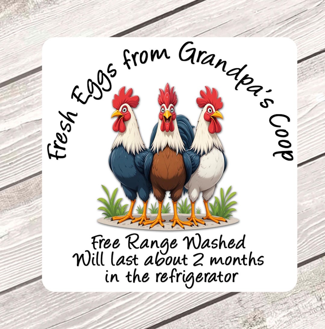Custom Egg Carton Labels, Egg Handling Instruction Labels, Farmers ...