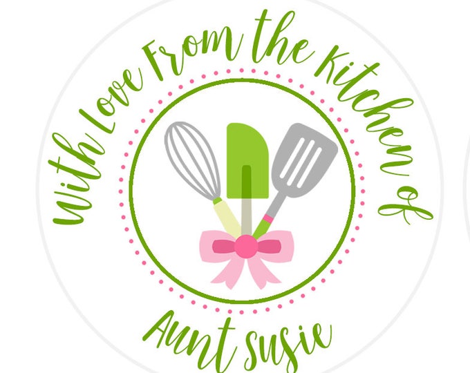 Custom Baking Labels Personalized Kitchen Stickers Baked With Love ...