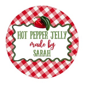 Canning Labels, Hot Pepper Jelly Labels, Mason Jar Labels, Jam Labels ...
