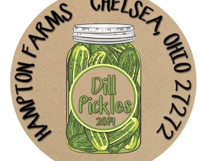 Pickle Label Dill Pickle Label Canning Label Mason Jar - Etsy