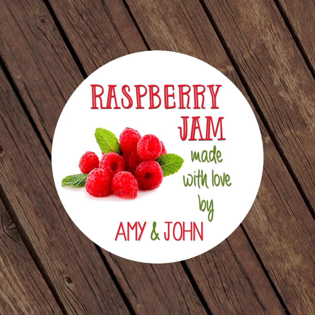 Canning Labels, Raspberry Jam Label, Mason Jar Labels, Homemade Jam ...