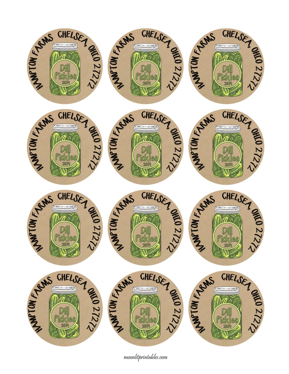 Pickle Label Dill Pickle Label Canning Label Mason Jar | Etsy