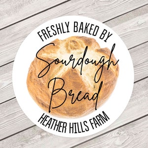Homemade Bread Labels Custom Gift Food Labels Sourdough Bread Labels ...