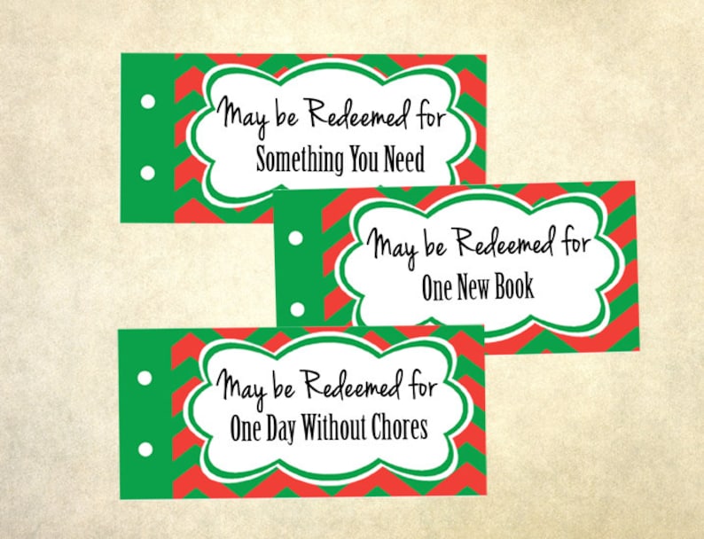 Christmas Coupon Book Stocking Stuffer Printable Coupon | Etsy