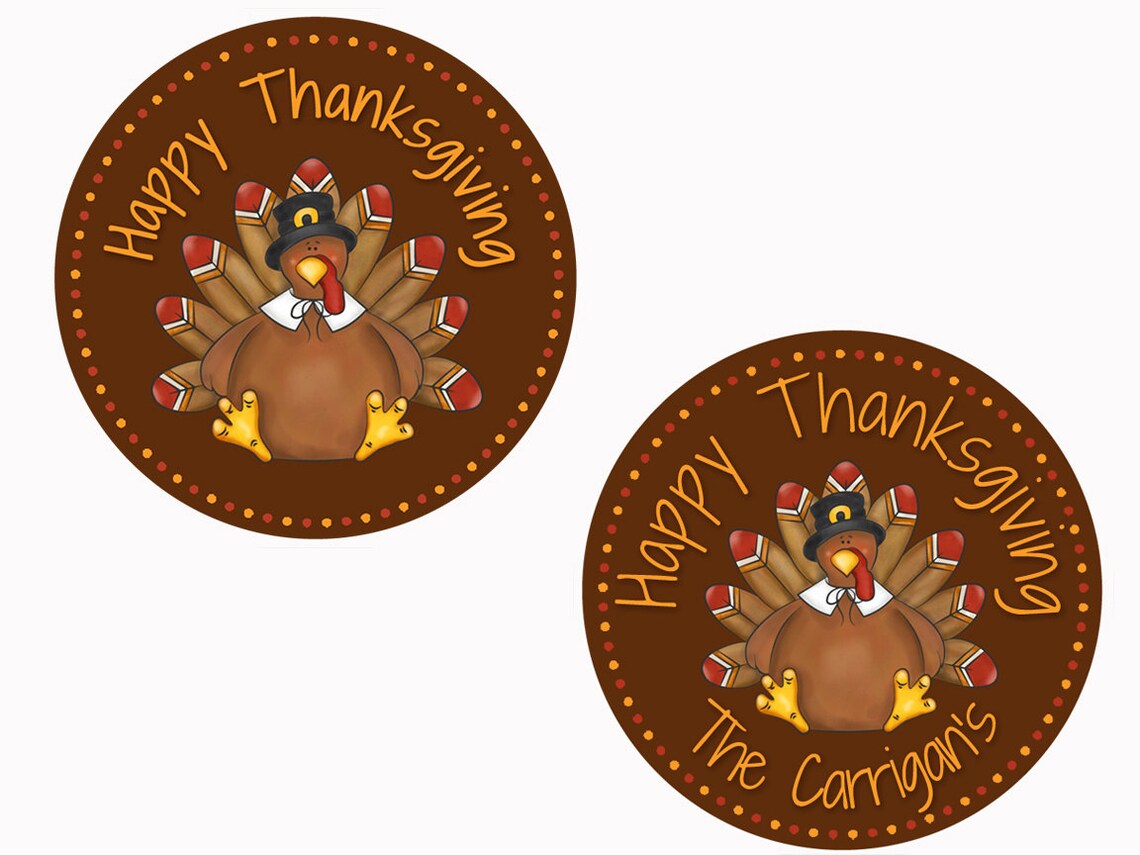 Thanksgiving Stickers Turkey Stickers Personalized Stickers - Etsy