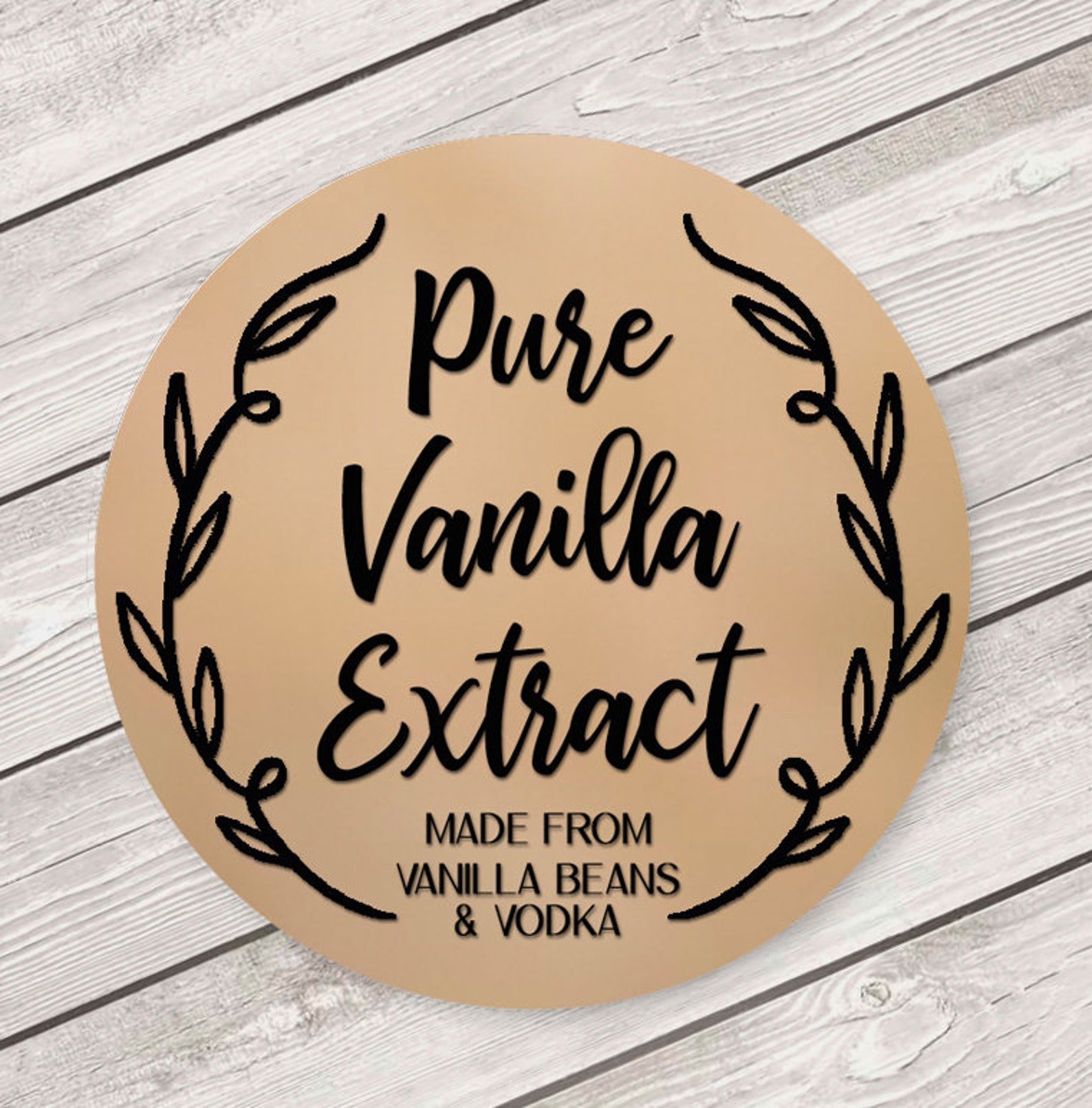 Vanilla Labels Vanilla Bottle Labels Vanilla Extract Labels - Etsy