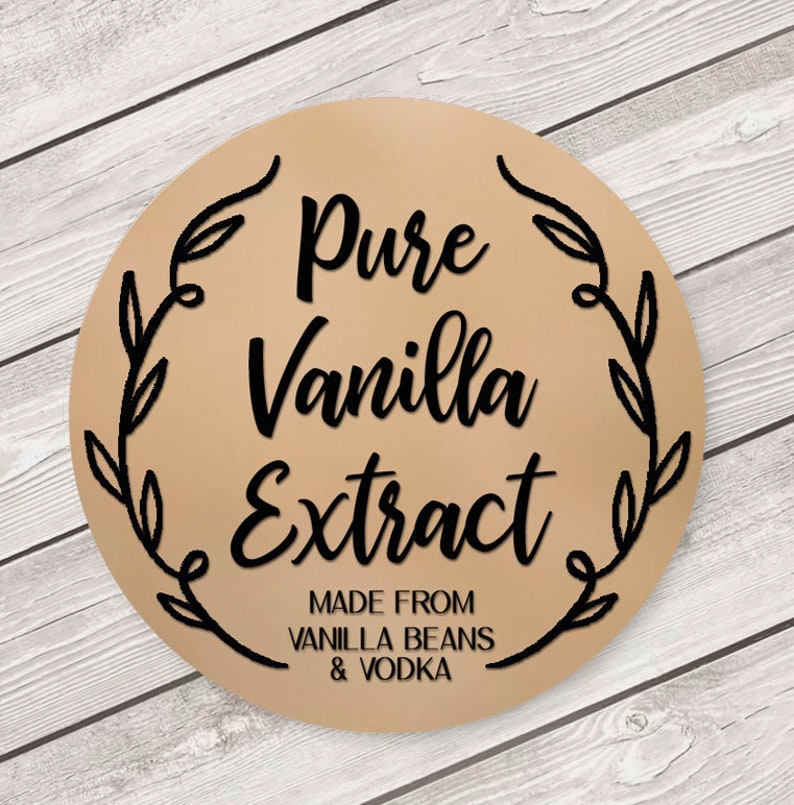 Vanilla Labels Vanilla Bottle Labels Vanilla Extract Labels - Etsy