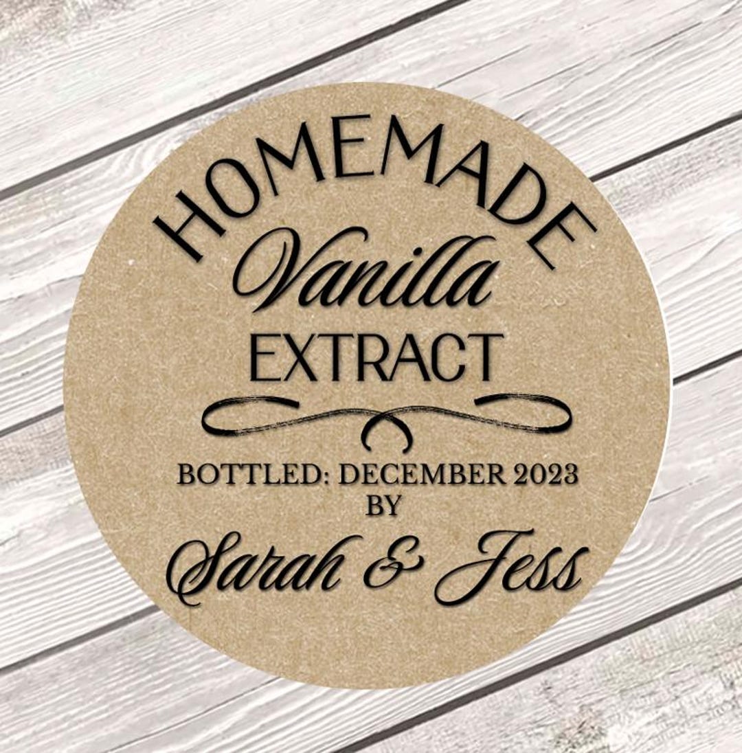 Custom Vanilla Extract Labels, Unique Canning Stickers, Kitchen Gifts ...