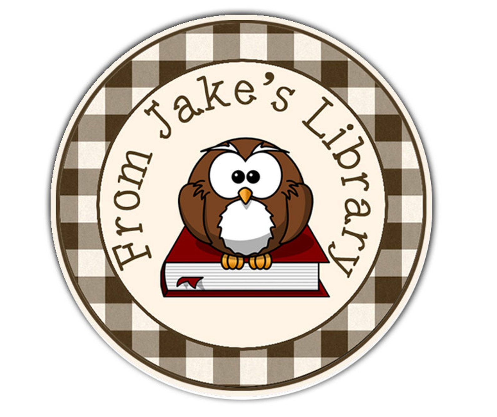 Personalized Bookplates Owl Book Labels This Book Belongs to - Etsy