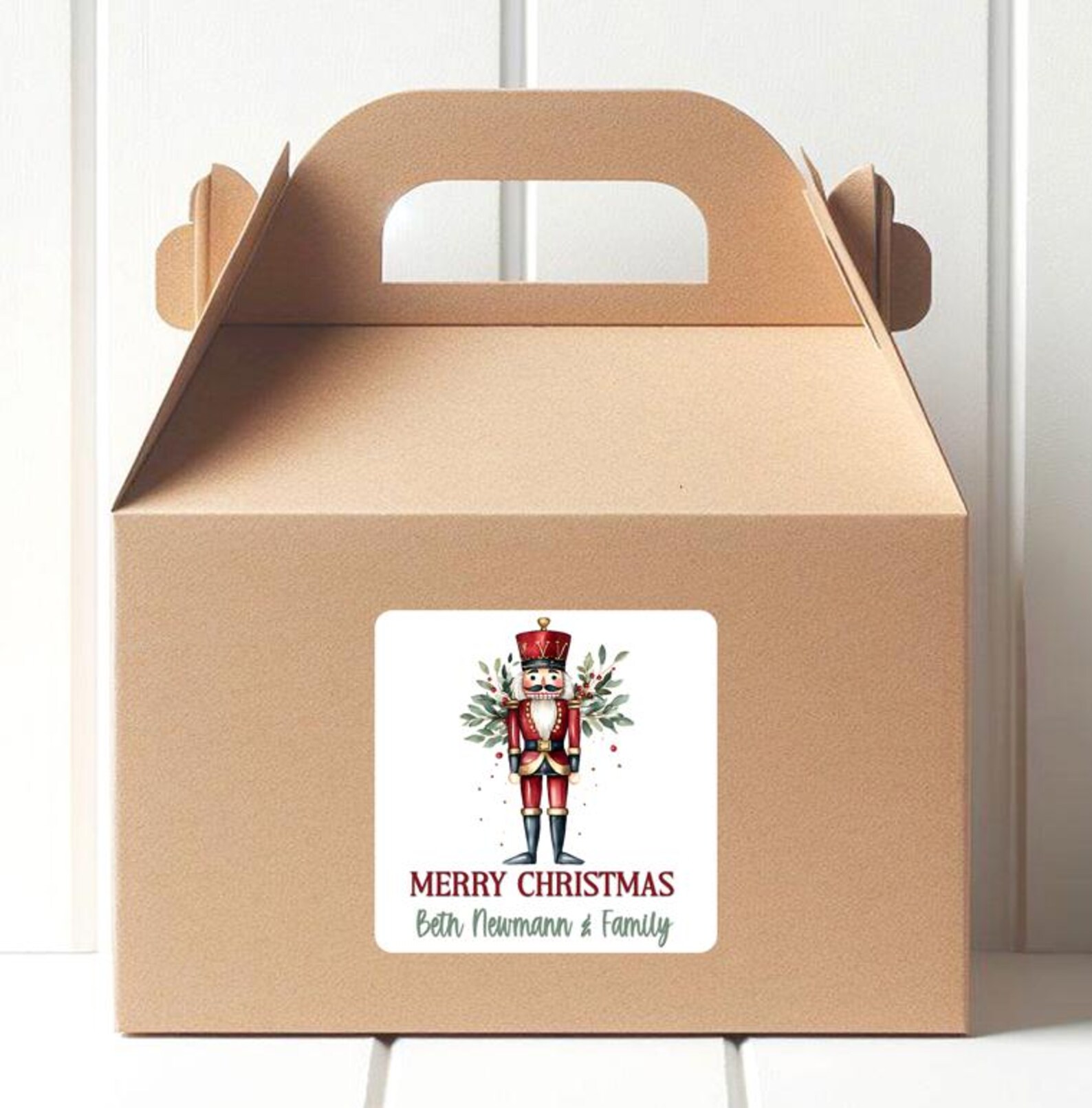 Nutcracker Christmas Gift Tags, Personalized Holiday Present Label ...