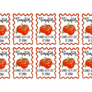 Canned Tomato Labels, Canning Labels, Diced Tomato Labels, Tomato Paste Labels, Tomato Juice ...