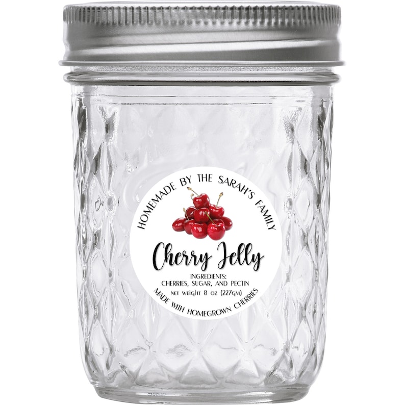 Personalized Round Printed Labels for Jam and Jelly, Custom Homemade ...