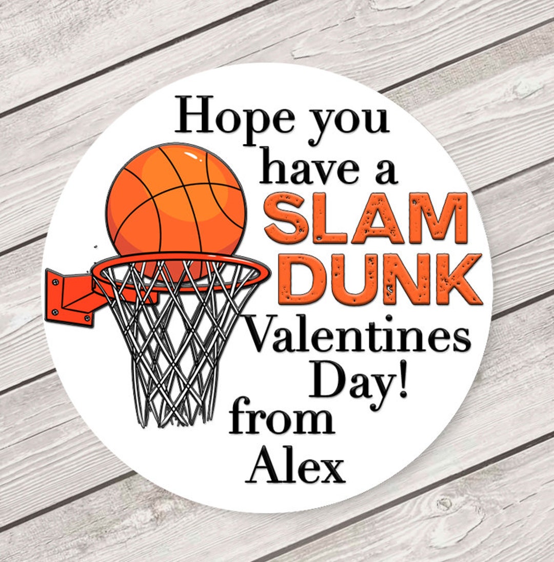 Valentine Stickers, Basketball Valentines, Sports Valentines ...