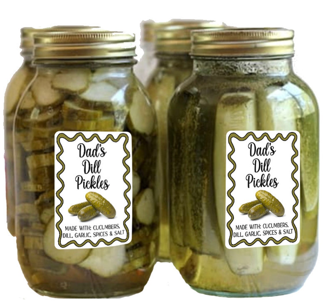 Dill Pickle Label, Bread and Butter Pickle Stickers, Pickle Gifts ...