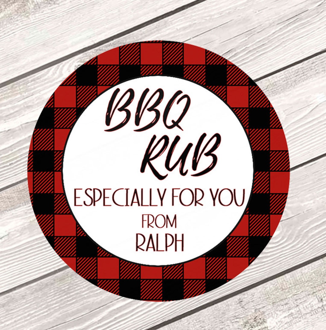 BBQ Rub Labels, Personalized Labels for Spice Bottles, BBQ Dry Rub and ...