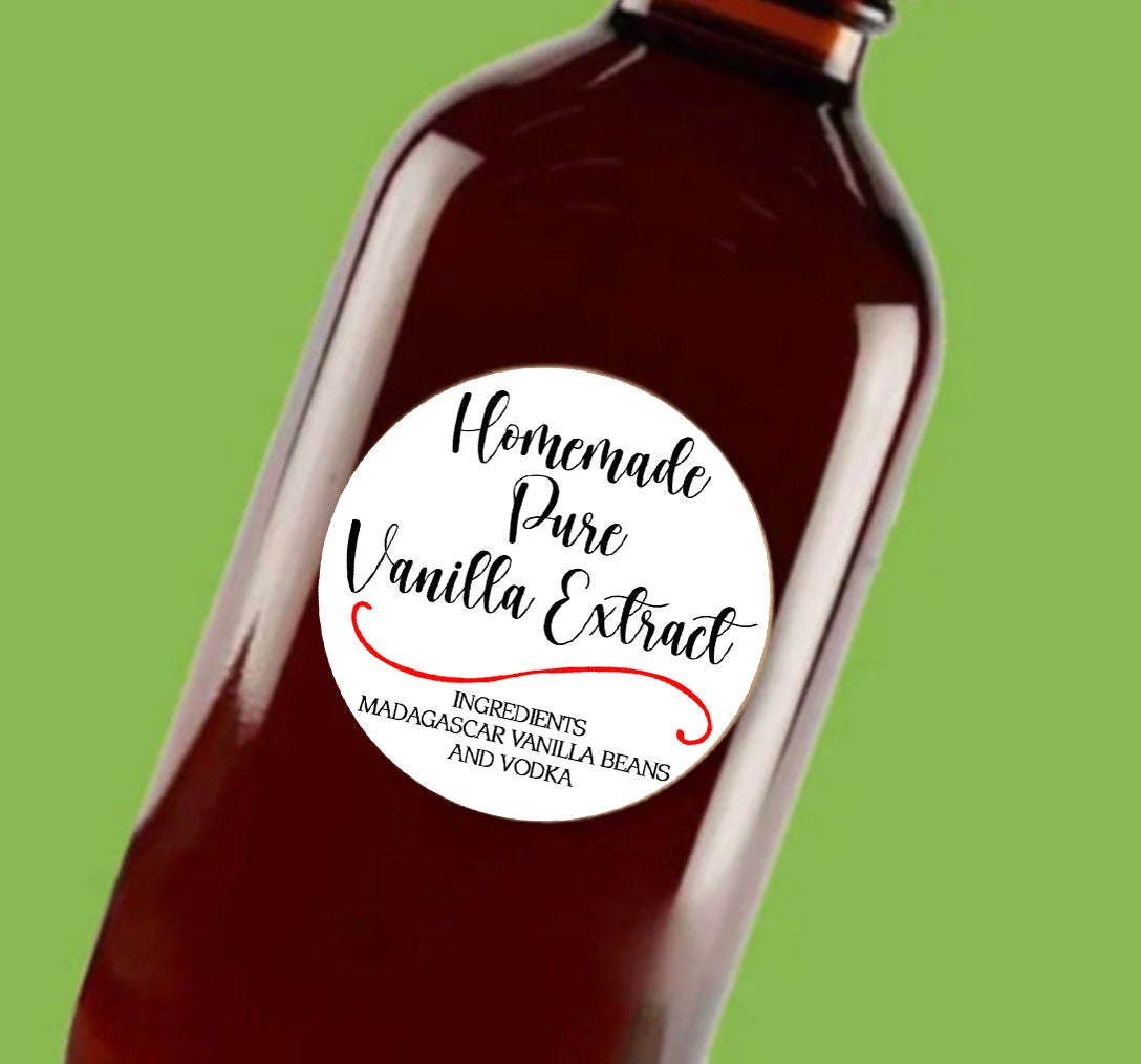 Vanilla Labels Vanilla Extract Labels Vanilla Bottle Labels - Etsy