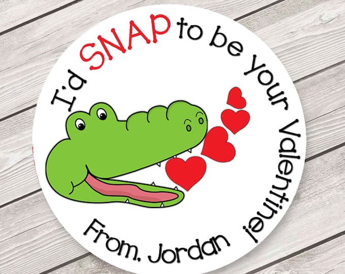 Valentine Stickers, Gator Valentines, Valentine Hearts, Goodie Bag ...