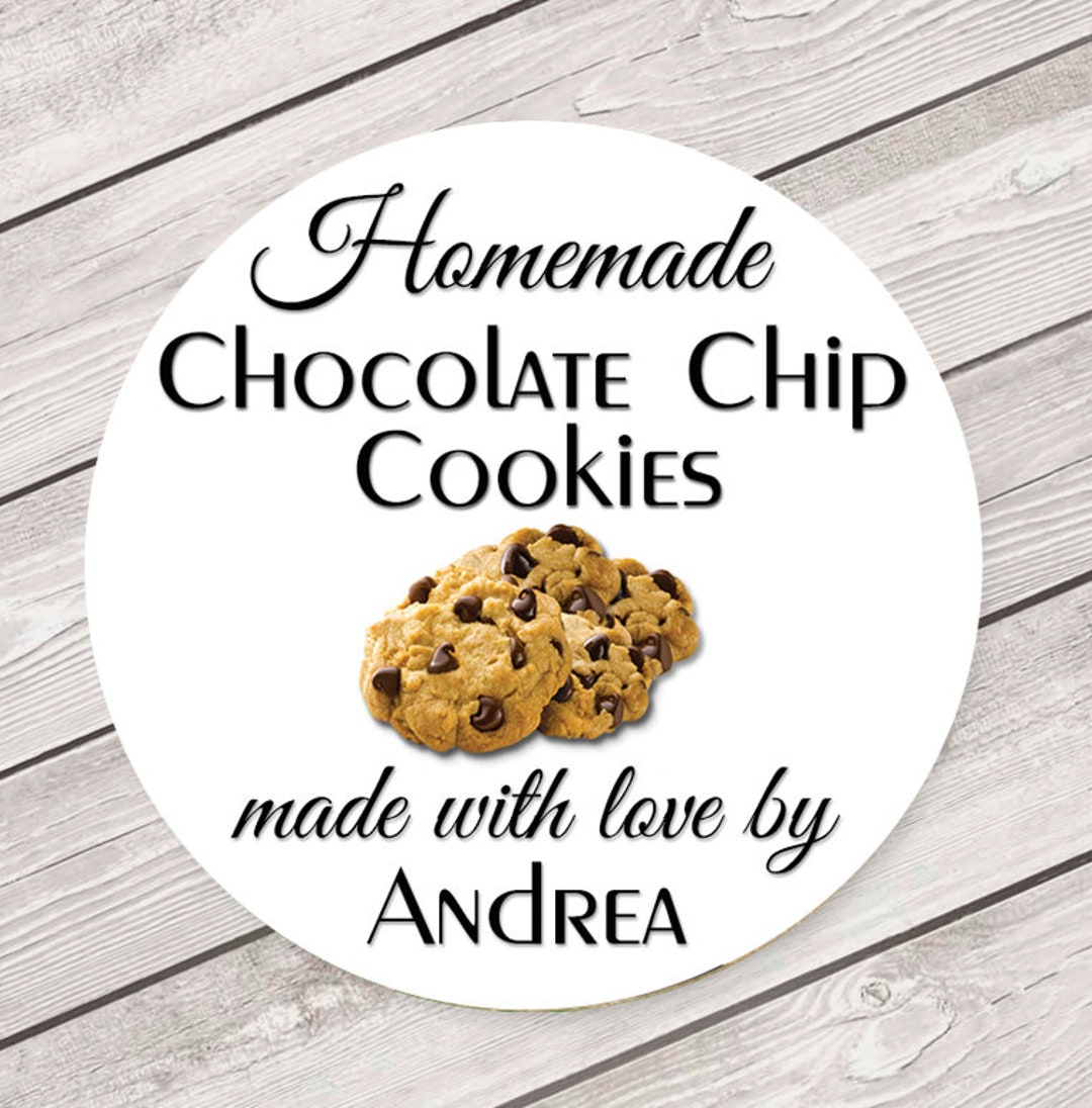 Custom Chocolate Chip Cookie Baking Labels From Kitchen Of ...