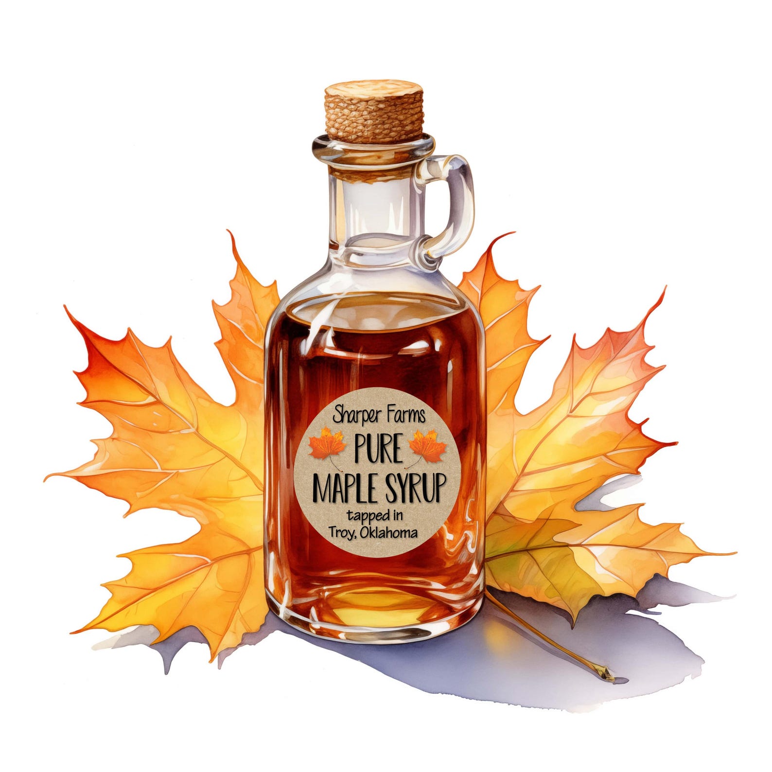 Custom Maple Syrup Canning Bottle Mason Jar Labels, Personalized Maple ...