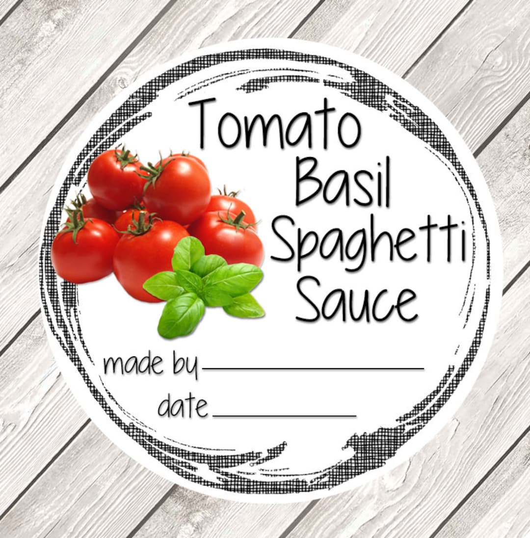 Spaghetti Sauce Labels, Labels for Pasta, Mason Jar Labels, Custom ...
