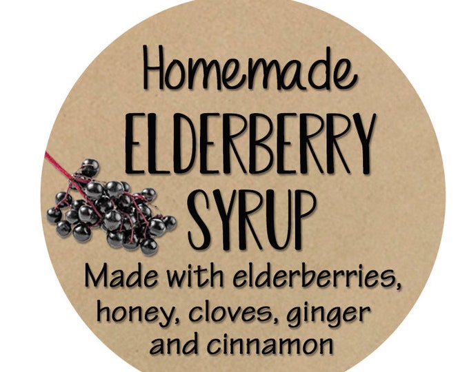 Canning Labels, Elderberry Syrup Label, Custom Syrup Label, Elderberry ...