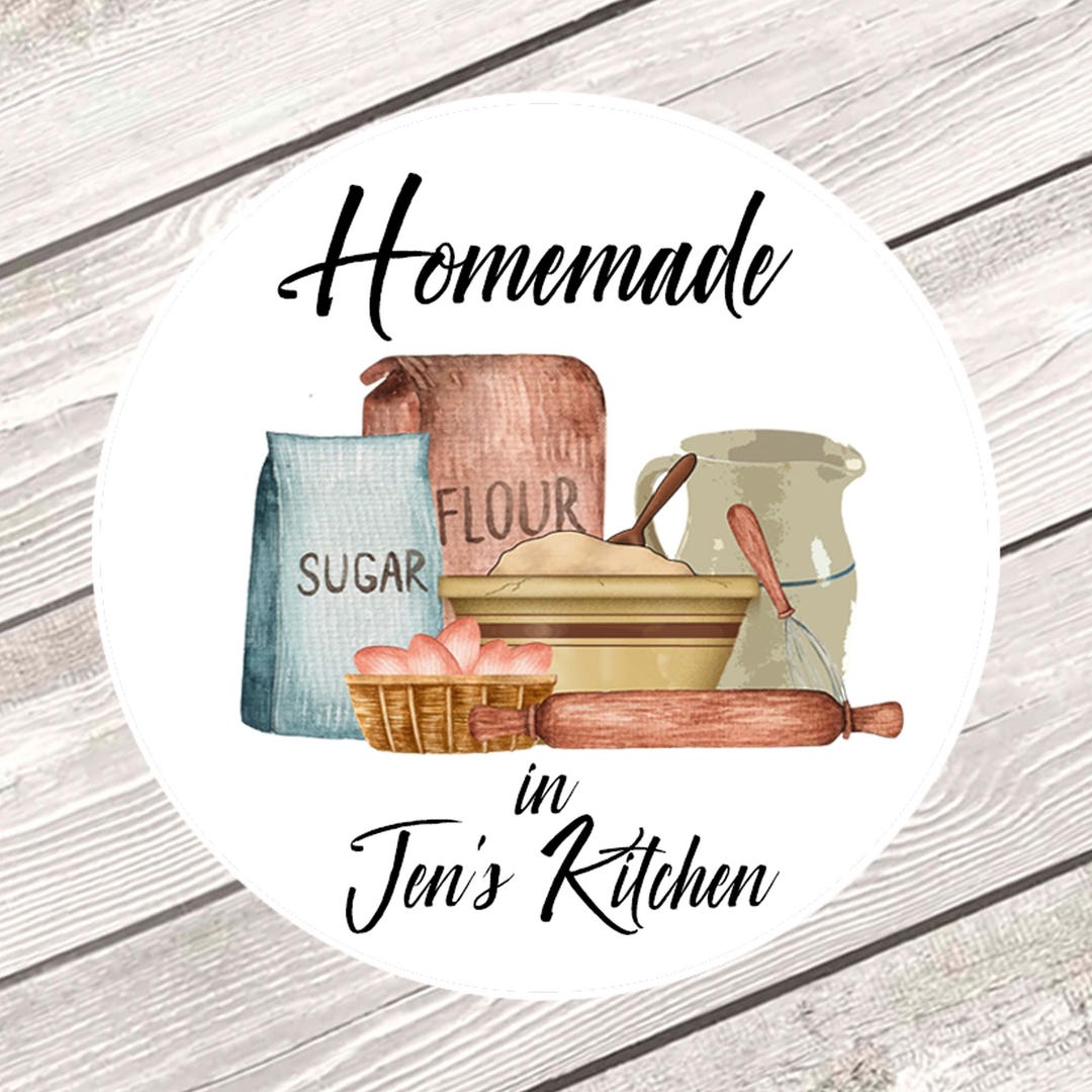 Personalized Bakery Labels, Custom Kitchen Labels, Homemade Baking ...