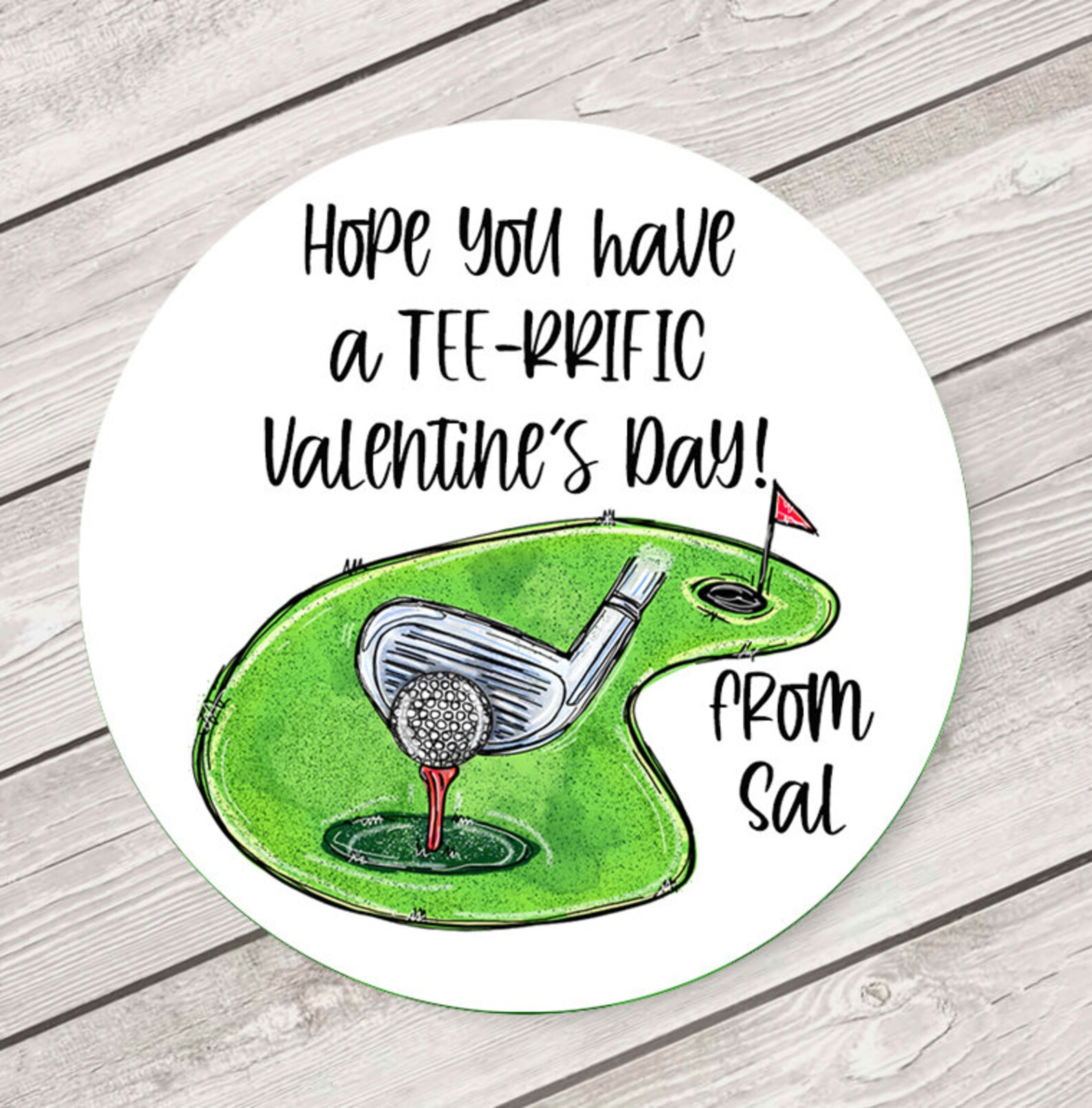 Valentine Stickers, Golf Valentines, Golf Course Valentines, Sports ...
