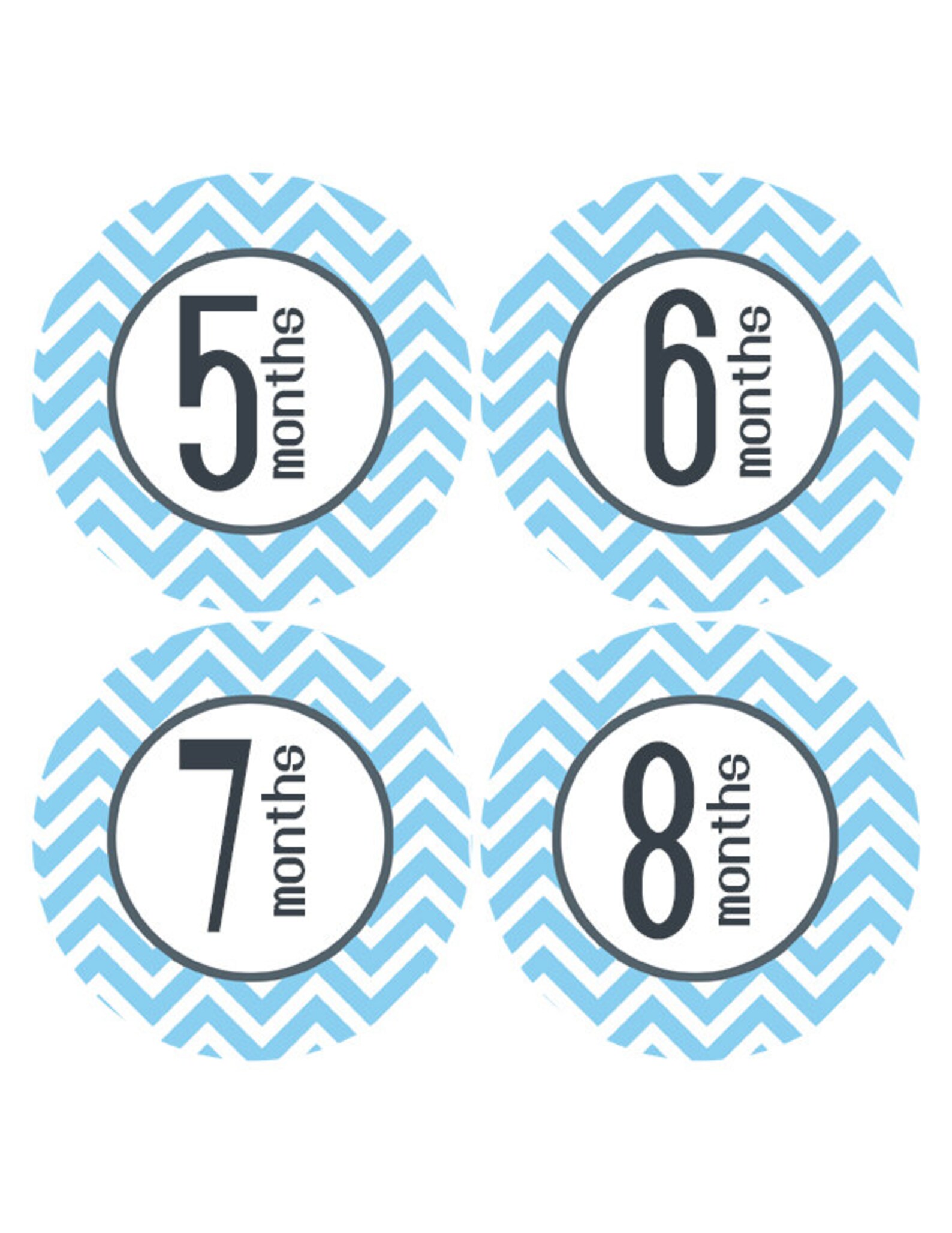 Blue Infant Month Stickers Baby Stickers Blue Baby Stickers | Etsy