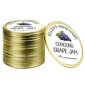 Homemade Jam Labels, Grape Jelly, Grape Jam Labels, Mason Jar Labels ...