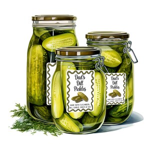 Dill Pickle Label, Bread and Butter Pickle Stickers, Pickle Gifts ...