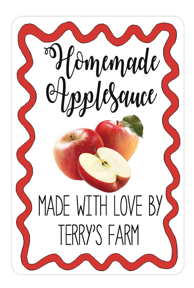 Applesauce Labels Canning Labels Apple Jelly Apple Butter - Etsy