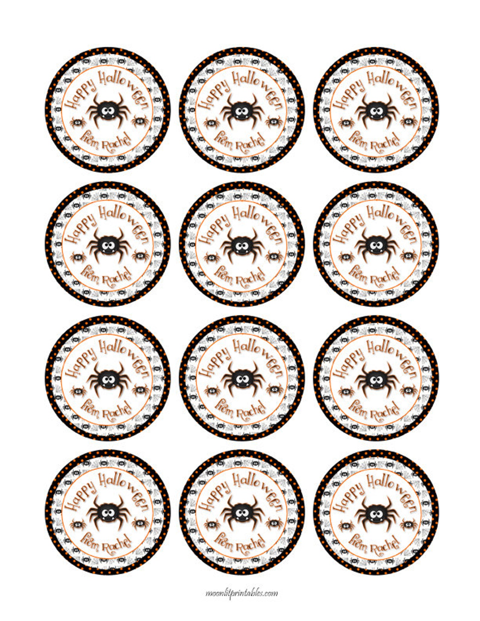 Halloween Stickers, Spider Stickers, Party Stickers Halloween, Party ...