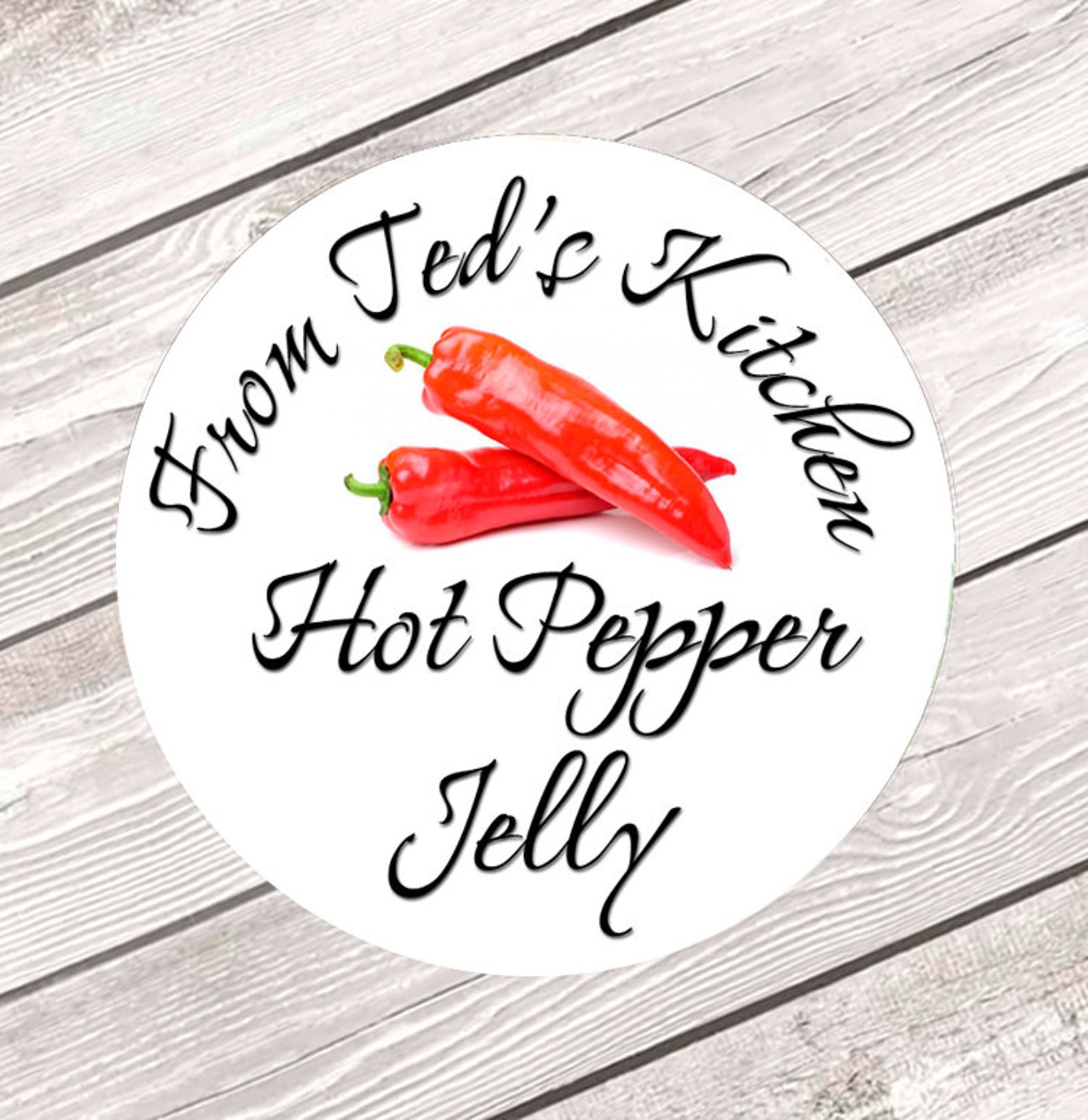 Canning Label Hot Pepper Jelly Label Custom Canning Label - Etsy