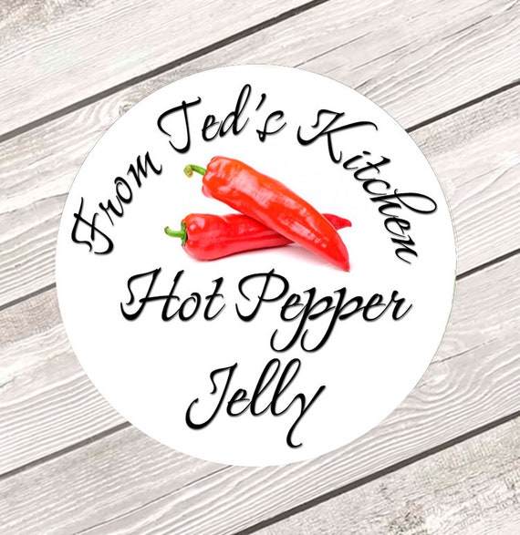 Canning Label Hot Pepper Jelly Label Custom Canning Label - Etsy