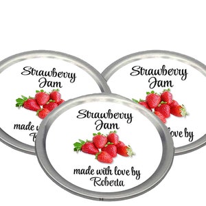 Strawberry Jam Labels, Custom Jelly Labels, Jam Jar Labels, Strawberry ...