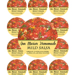 Salsa Labels Salsa Canning Label Hot Sauce Label - Etsy