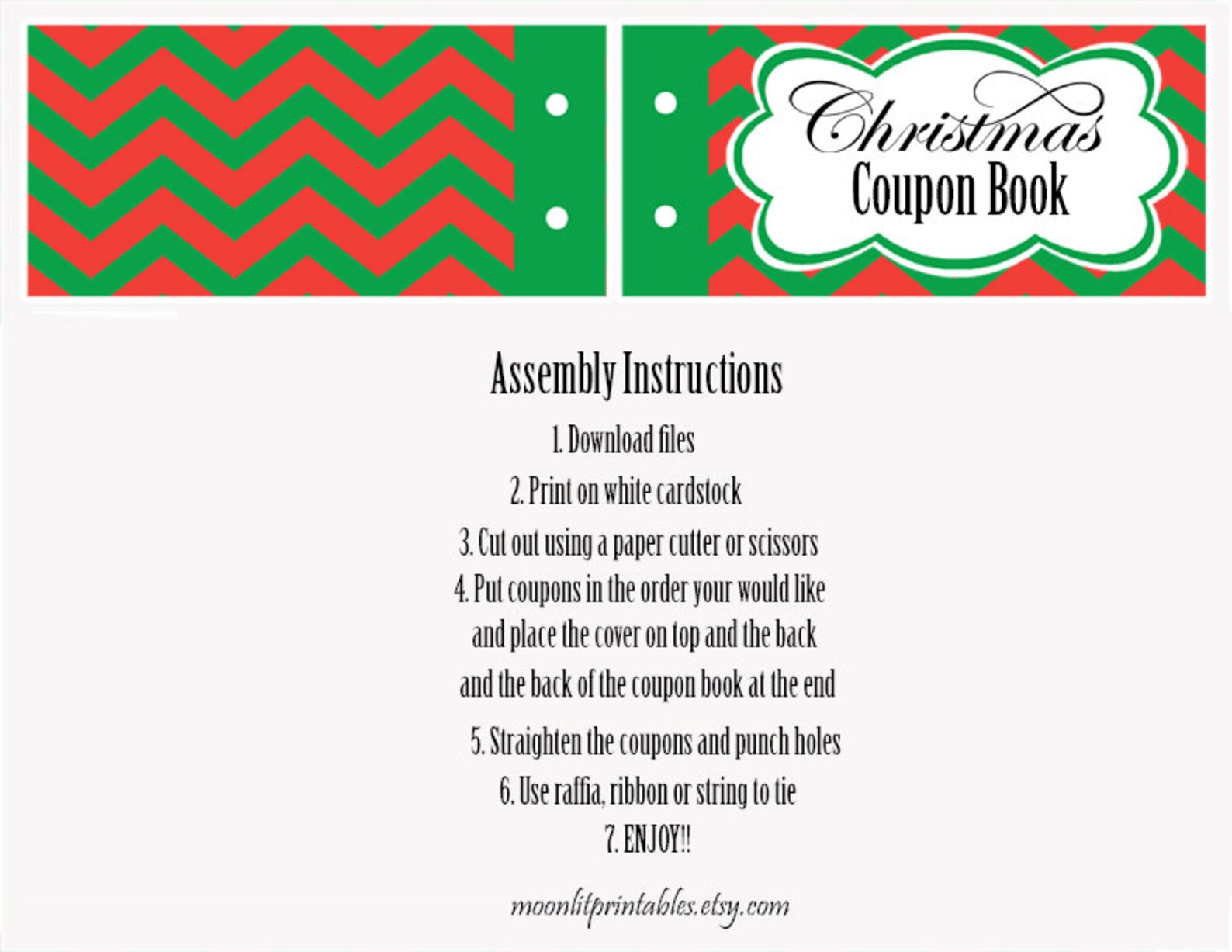 Christmas Coupon Book Stocking Stuffer Printable Coupon | Etsy