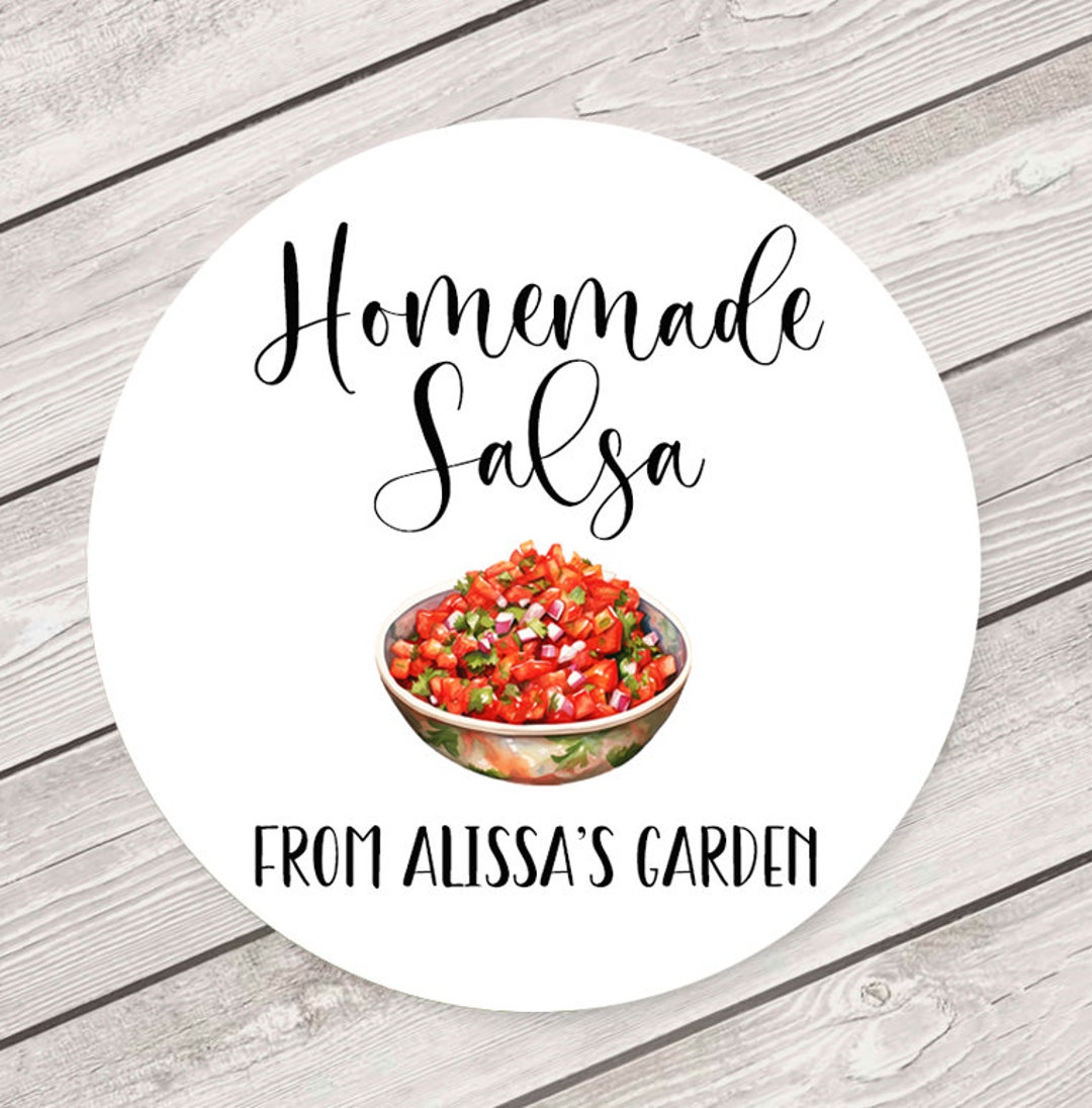 Custom Minimalist Mason Jar Labels, Personalized Salsa Stickers ...