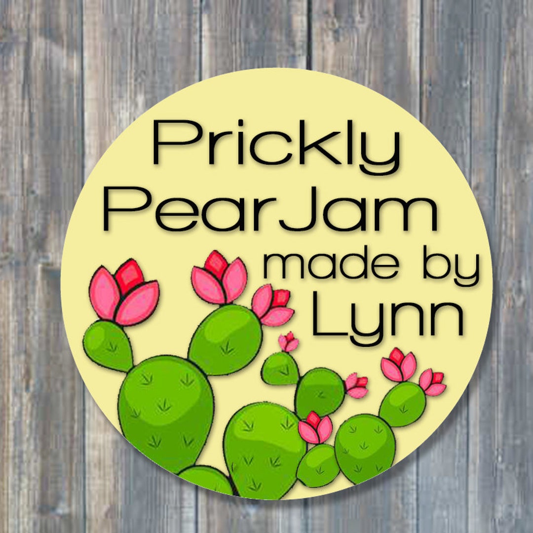 Canning Labels, Prickly Pear Jam Label, Mason Jar Label, Homemade Jam ...