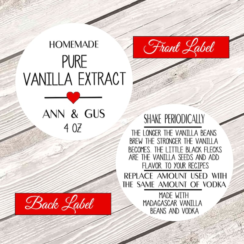 Vanilla Labels - Etsy